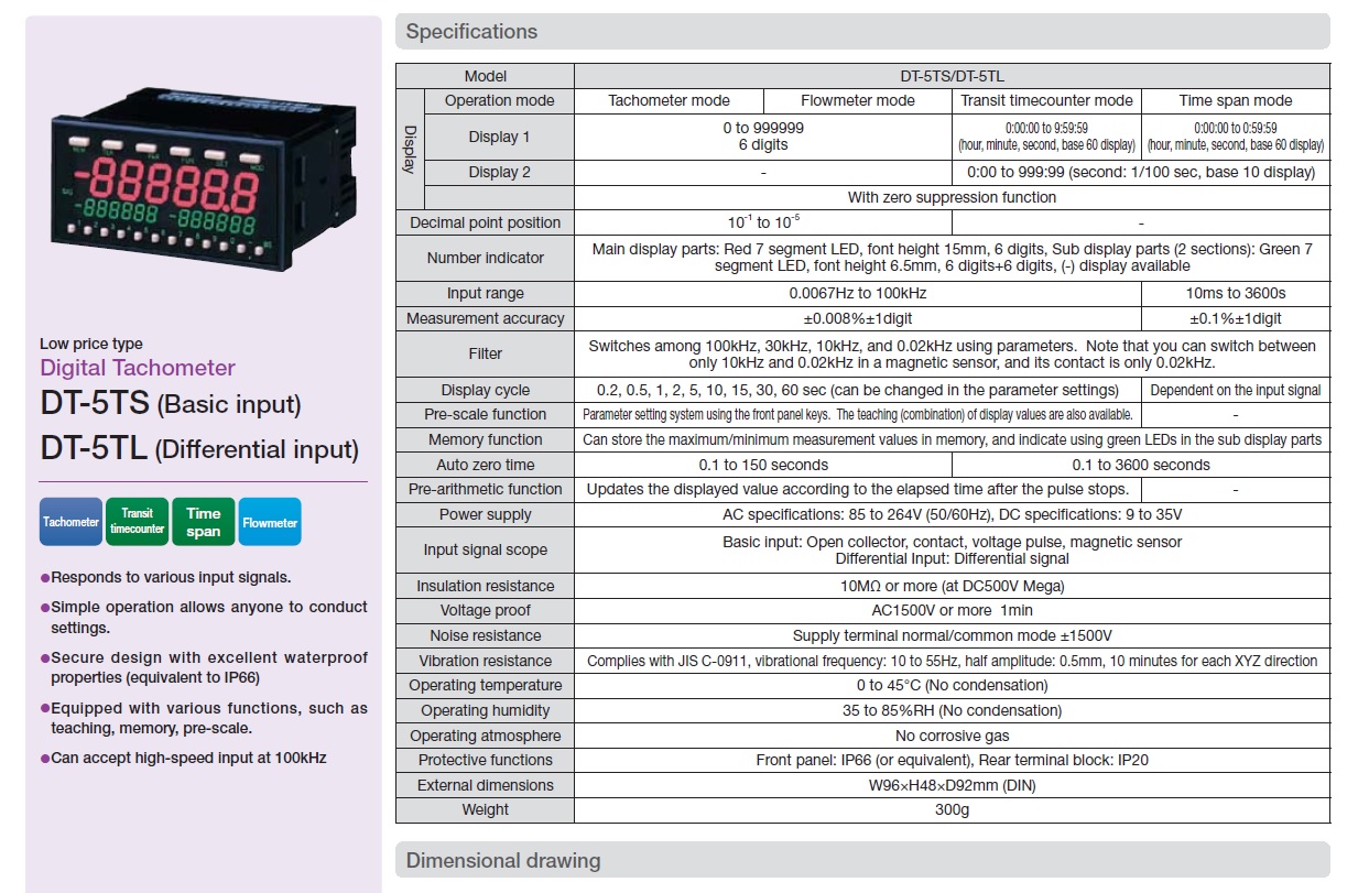 Ichiban Precision Sdn Bhd - Shimpo - Shimpo Digital Tachometer